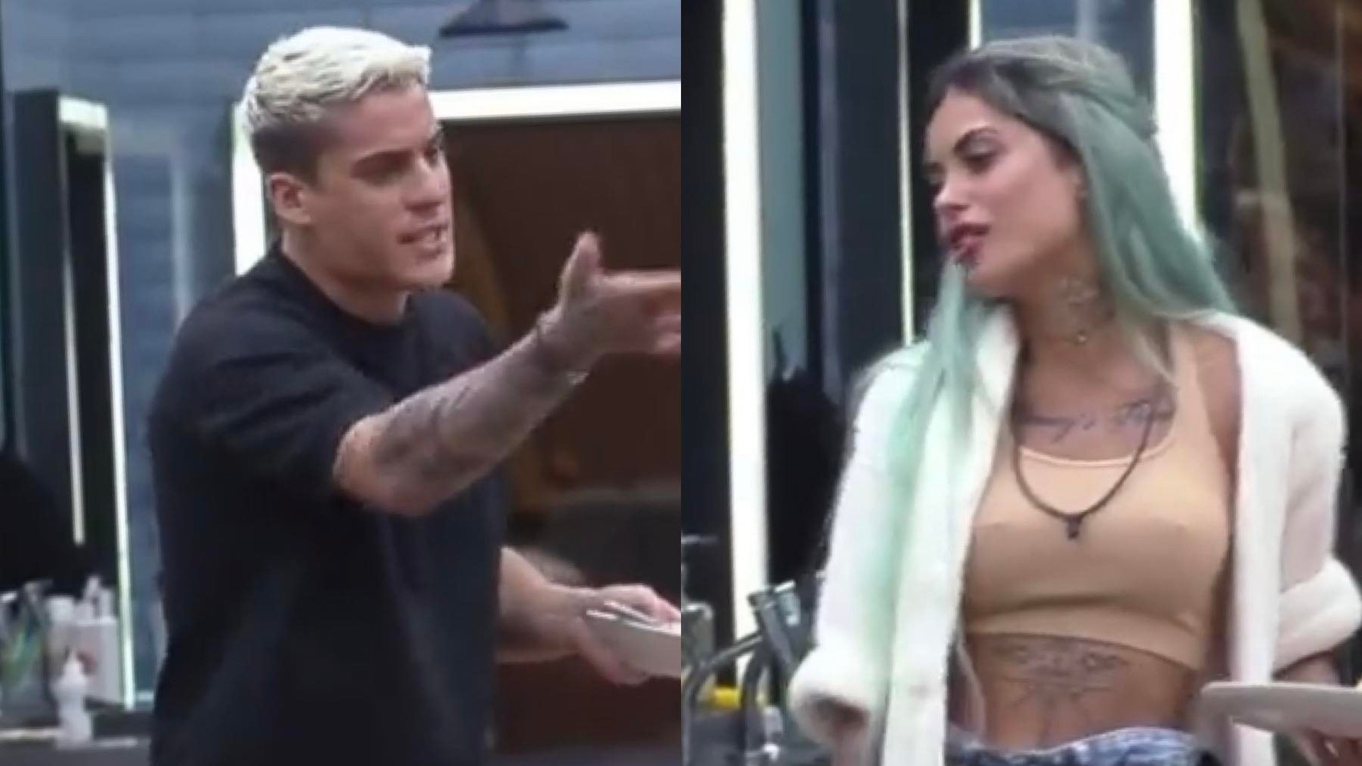 'A Fazenda': Tati Zaqui e Tiago Ramos armam barraco: 'Você não é homem?'