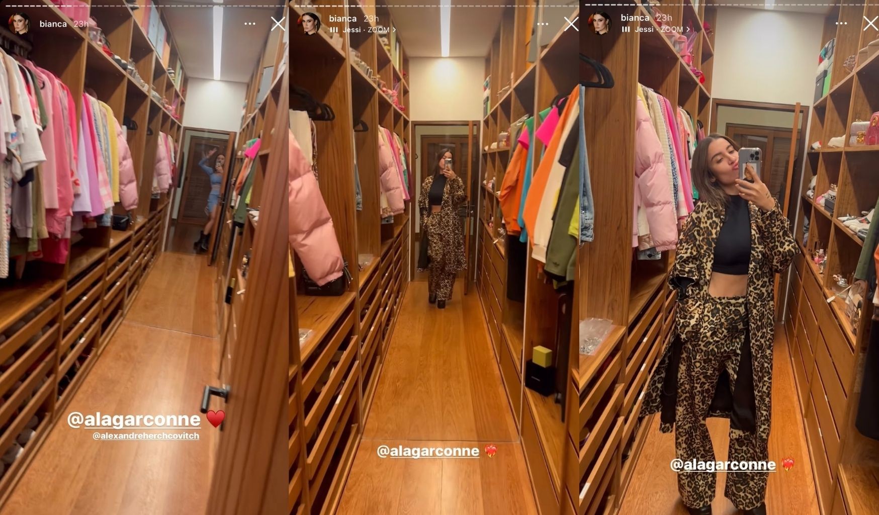 Ex-BBB Bianca Andrade mostra closet luxuoso