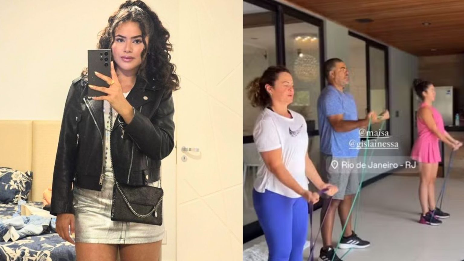 Visita dos pais! Maisa faz treino em família em sua nova mansão no Rio; confira