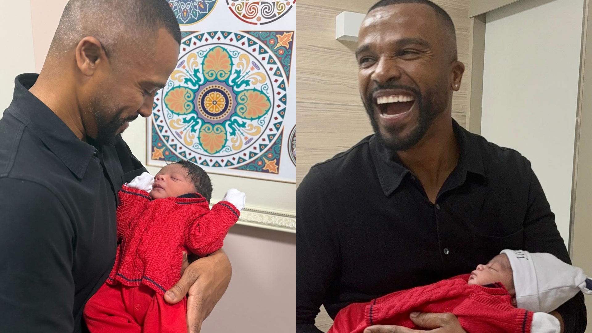 Alexandre Pires comemora nascimento do primeiro neto: 'Colinho do vovô'